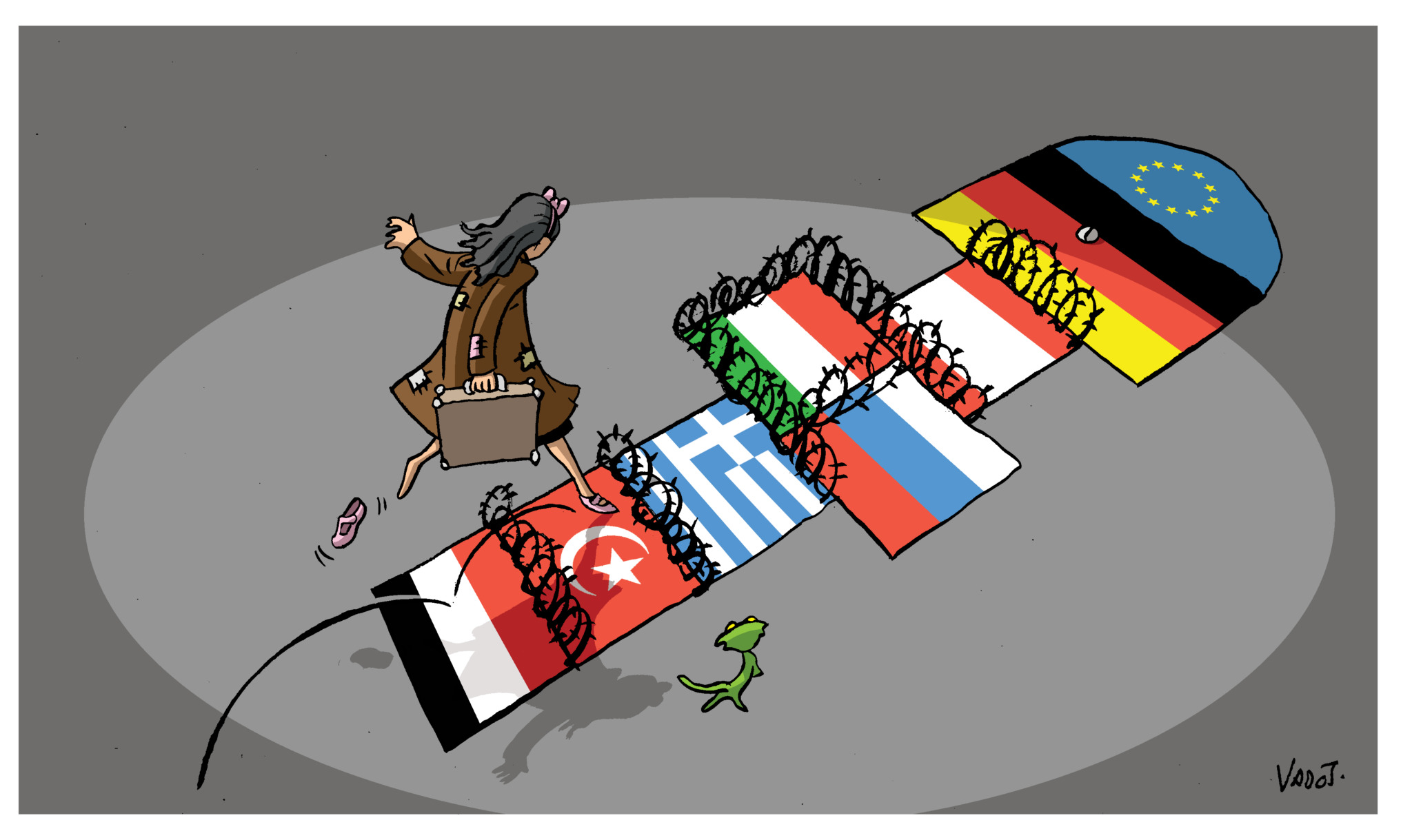 Cartooning for Peace takes part in the International Migrants Day at the Museum of History of ...