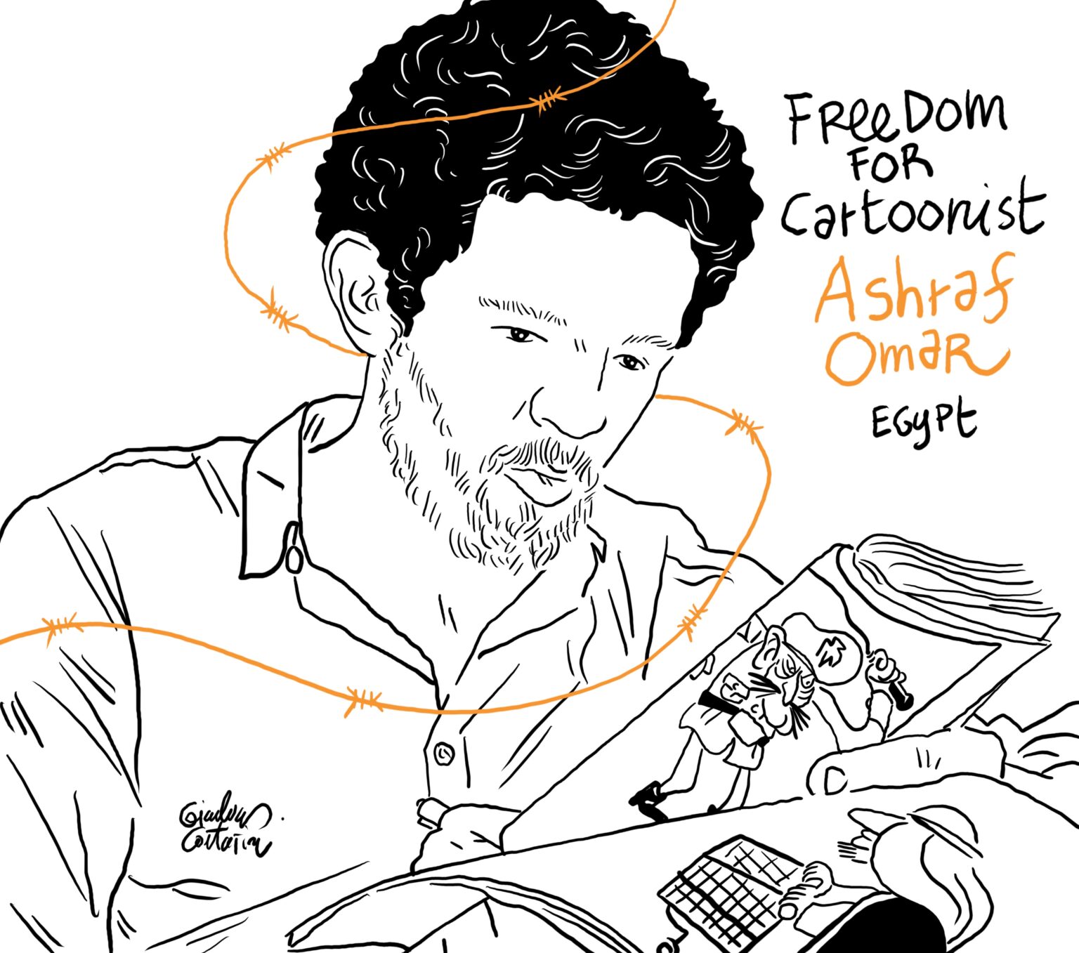 Alerte Égypte – Ashraf Omar - Cartooning for Peace